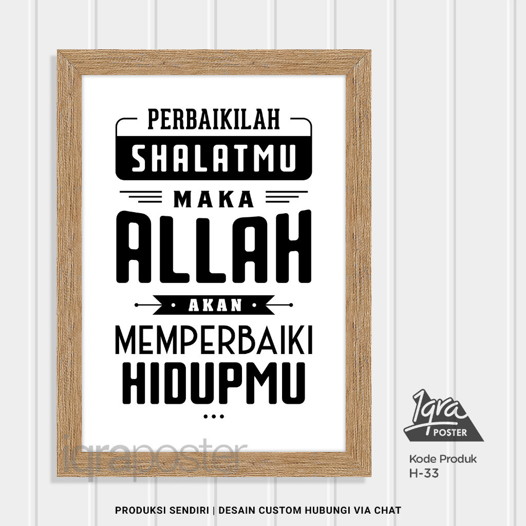 Jual Hiasan Dinding Wall Decor Poster Quote Motivasi Islami & Pigura ...