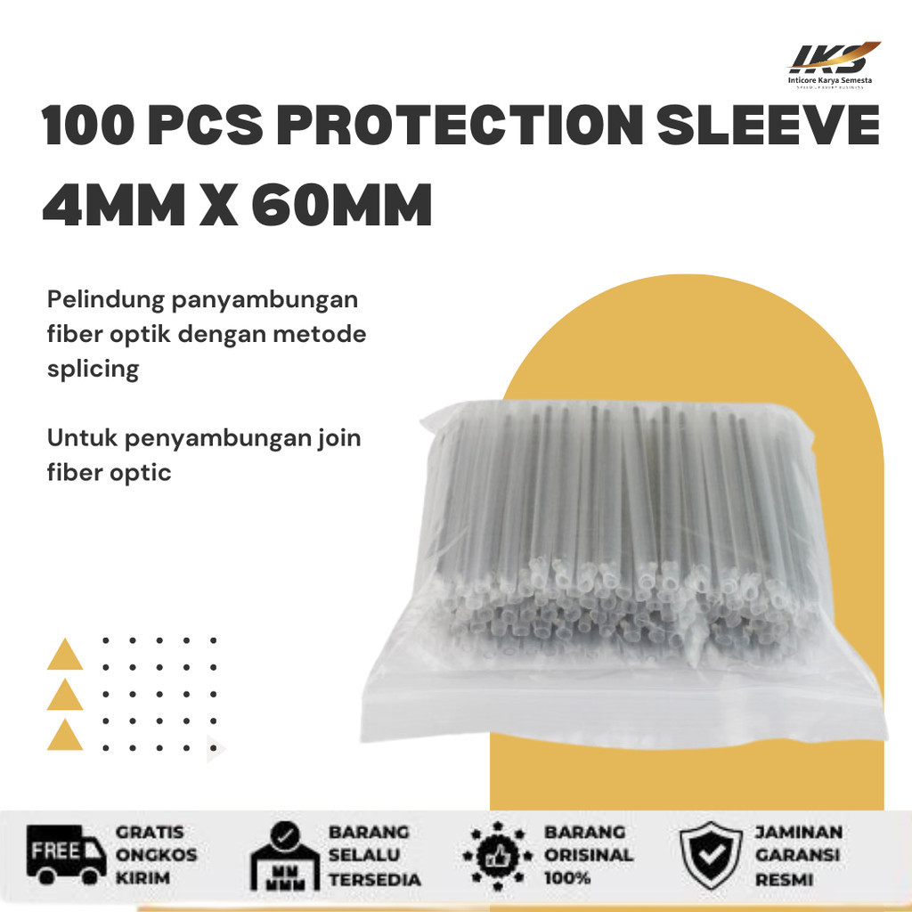 Jual 100 pcs Protection sleeve kecil 4mm x 60mm optical fiber heat shrink pipe fusion splice ...