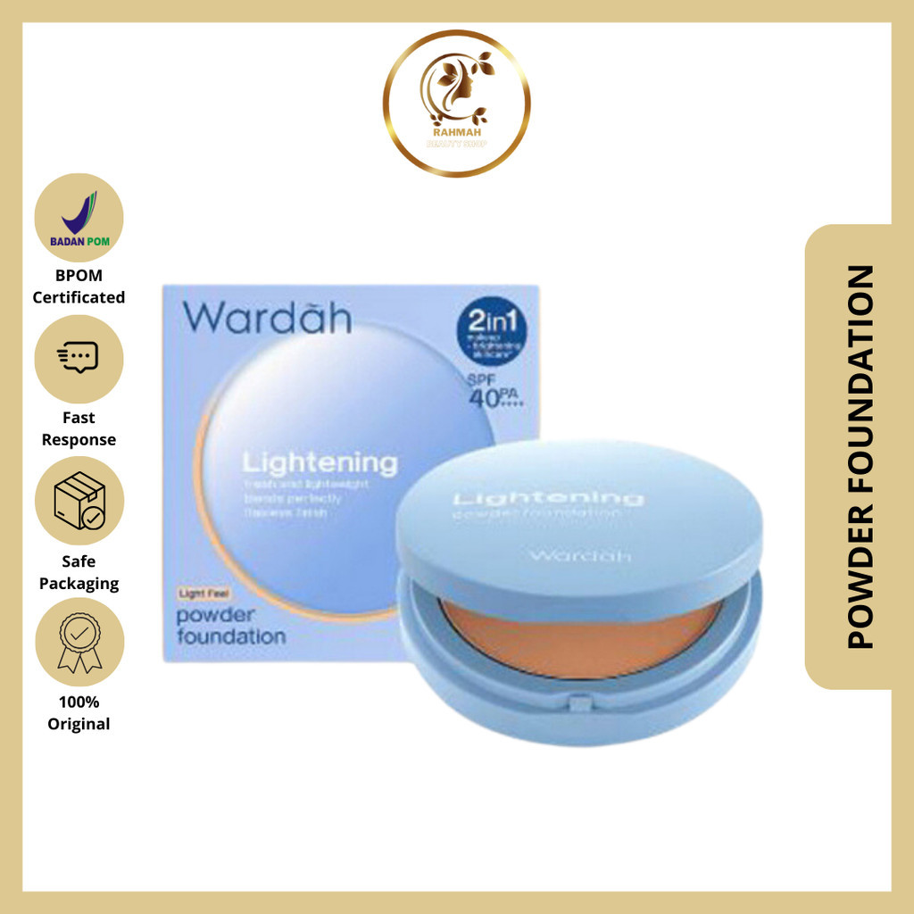 Jual Wardah Lightening Powder Foundation Light Feel 12 g - Bedak Padat ...