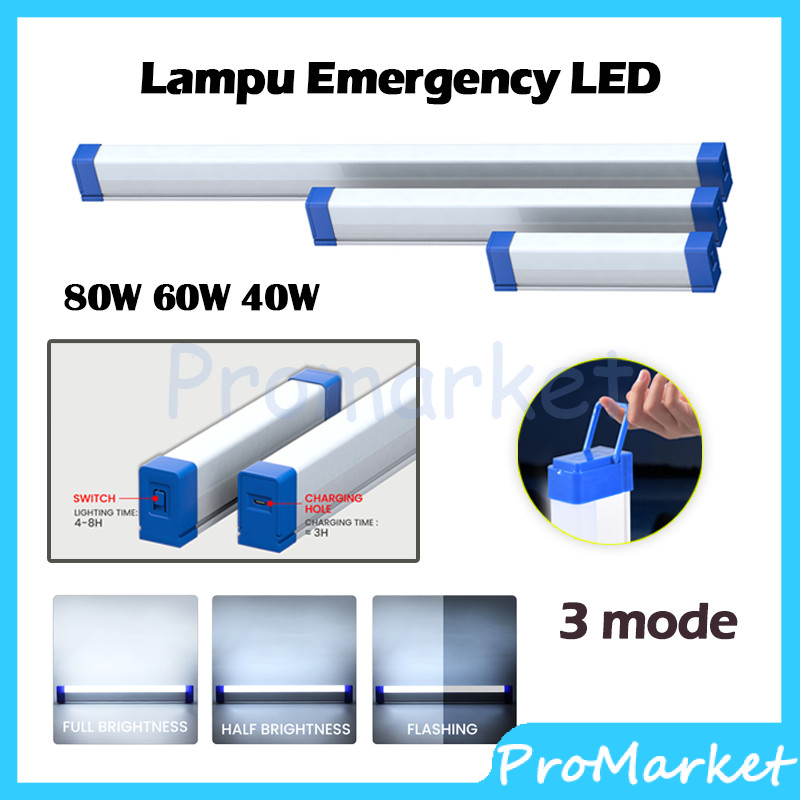 Jual Lampu Emergency LED Tahan Lama 80W 60W 40W / Lampu Emergency ...