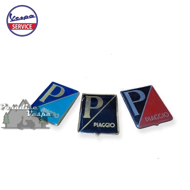 Jual Emblem dasi vespa logo p coret P/ emblem hidung logo p coret bahan ...