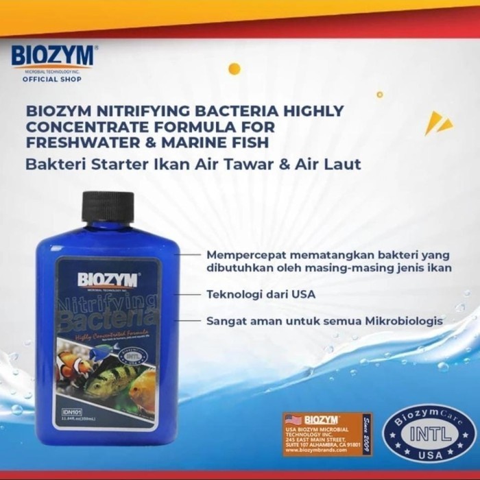 Jual BIOZYM Freshwater & Marine Fish Nitrifying Bacteria Highly Concentrate Formula Bakteri ...