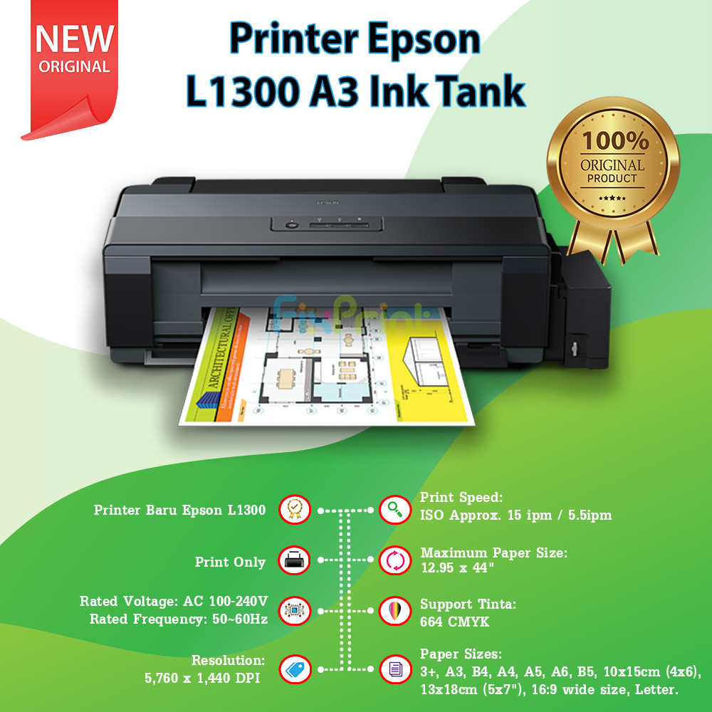 Jual Printer EcoTank L1300 / L11050 A3+ Epson Wireless Garansi Resmi ...