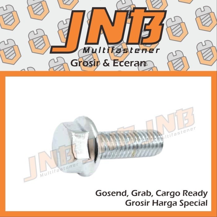 Jual Baut Flange M8 x 25 Kunci 12 Baut Topi Flange Bolt | Shopee Indonesia