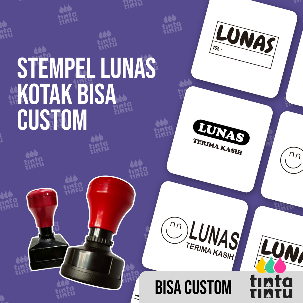 Jual Stempel Lunas Kotak Bisa Custom | Shopee Indonesia