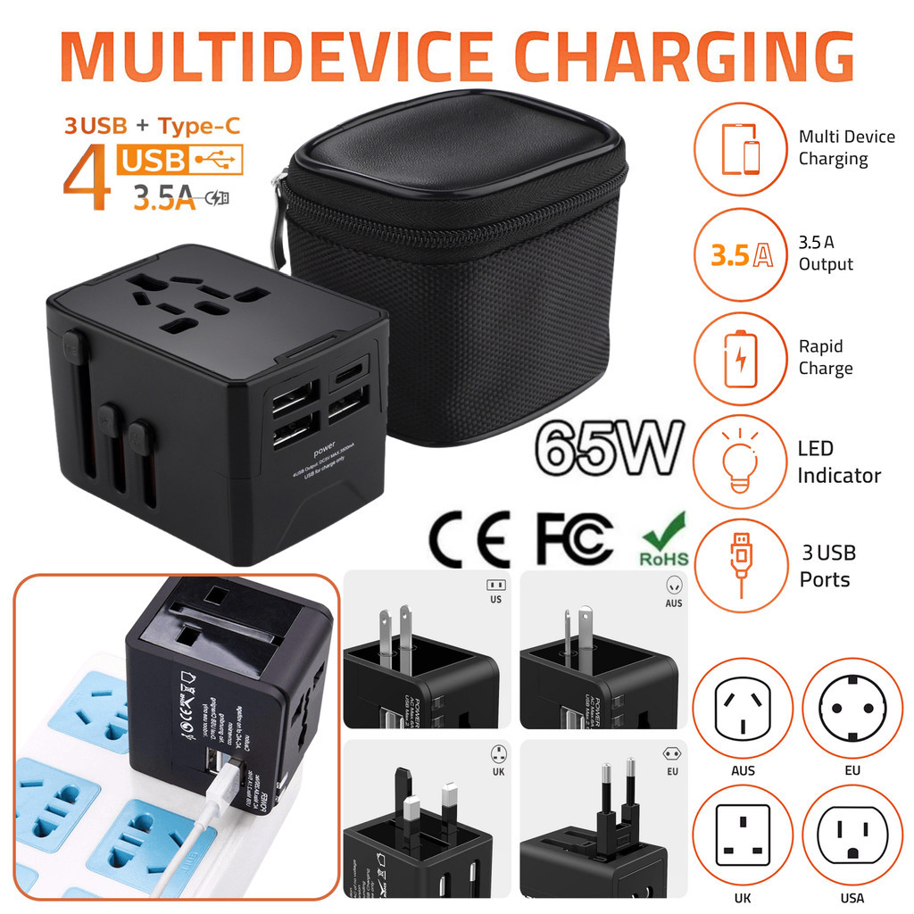 Jual US / EU / AU / UK / Universal Travel Adaptor Colokan Listrik ...