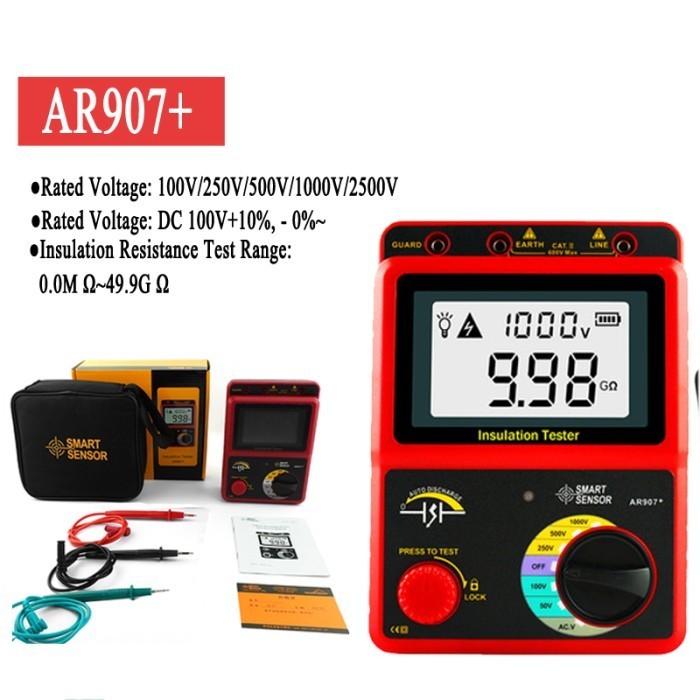 Jual Digital Insulation Tester Megger High Voltage 100-2500V Smart ...