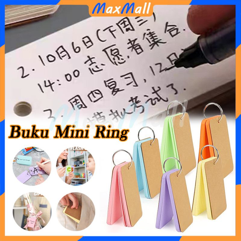 Jual Flash Card Ring Polos Magic Card Polos Memo Notebook Ring Besar ...