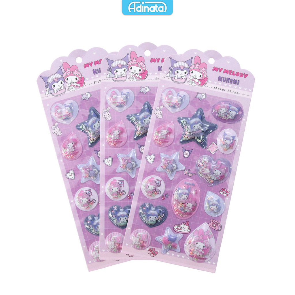 Jual My Melody Kuromi Shaker Stickers 2433-6131 - Adinata / Sticker ...