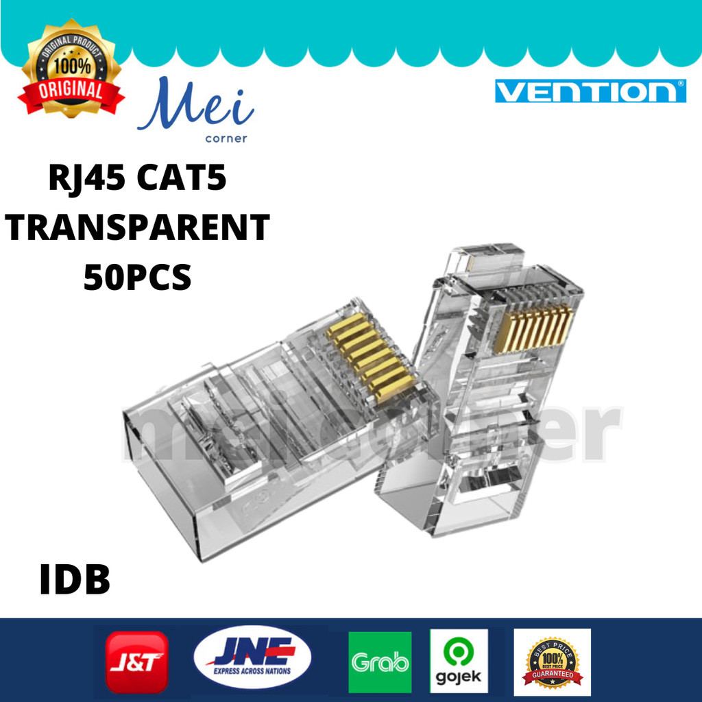 Jual VENTION Connector RJ45 Cat5E Cat.5E Kepala Konektor 1kotak isi ...