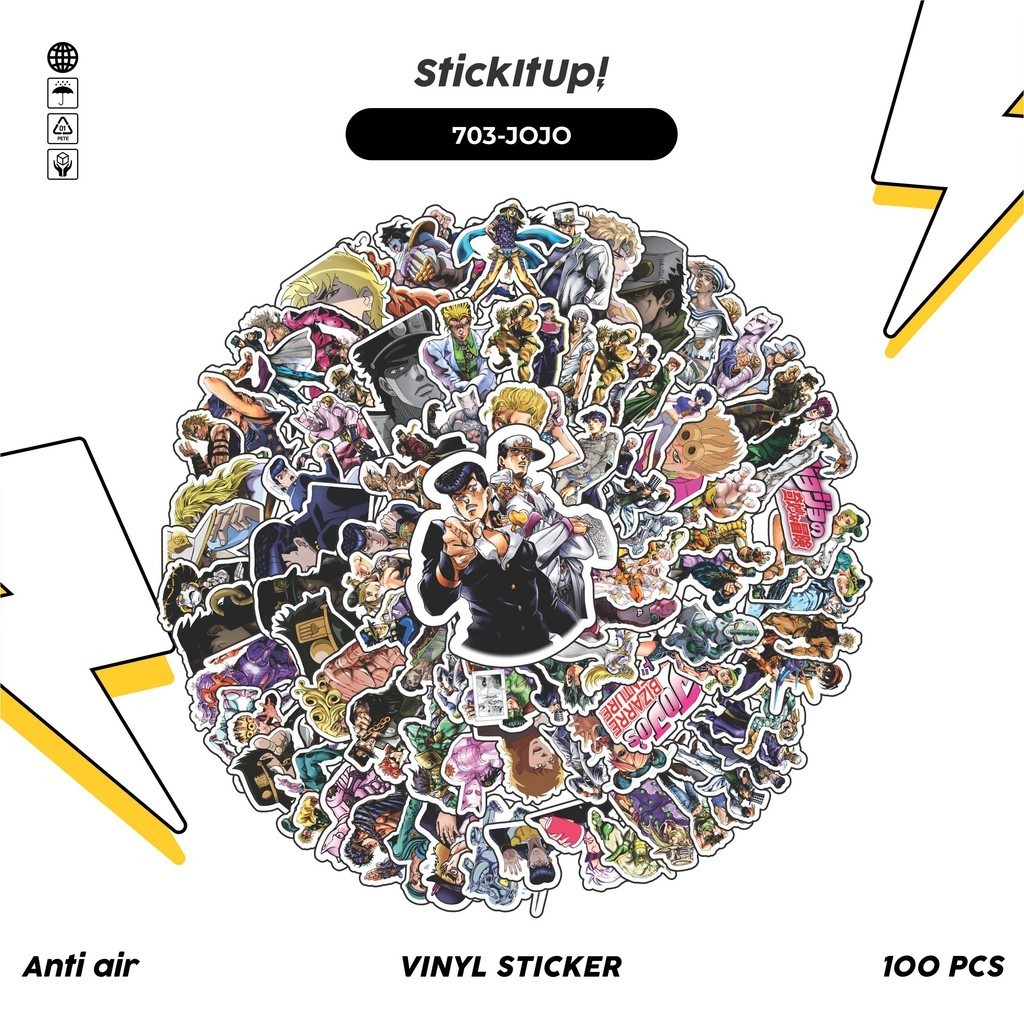 Jual COD 100 Pcs Stiker Pack Jojo's Bizarre Lucu Aesthetic Vynil ...