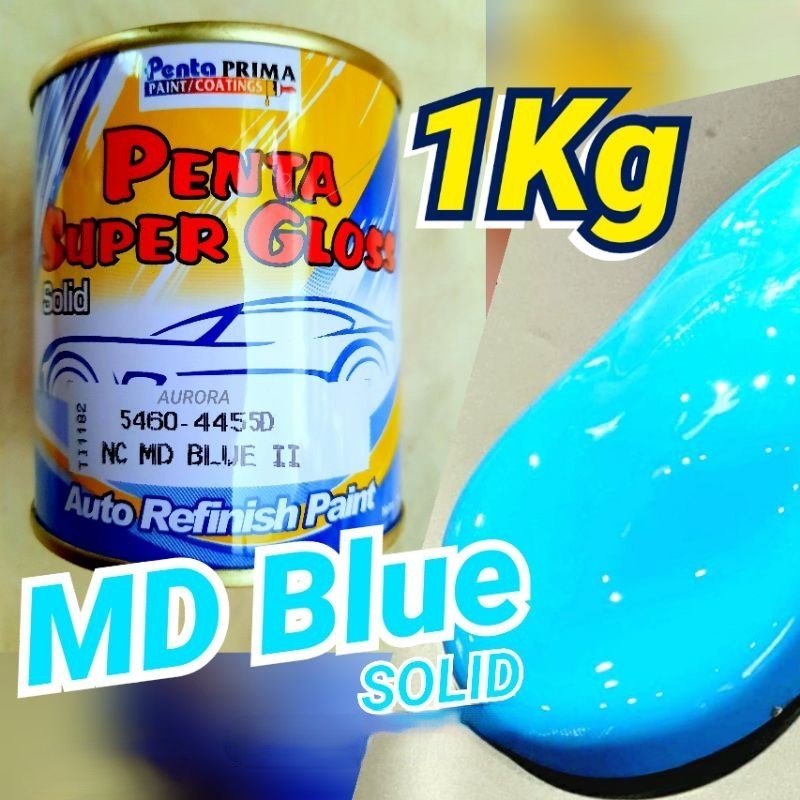 Jual CAT PENTA SUPER GLOSS SOLID NC MD BLUE ll 4455D (200g-1kg) | Shopee Indonesia