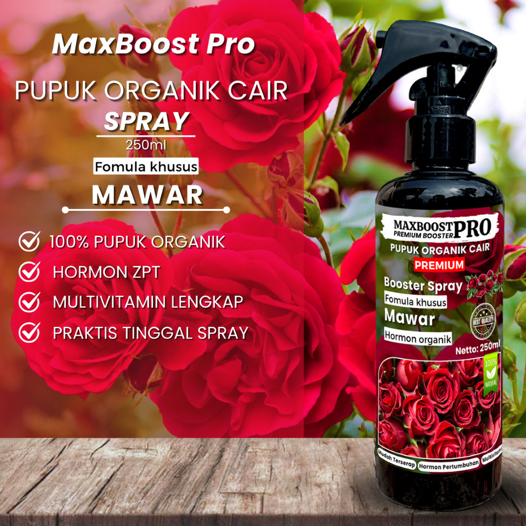 Jual Pupuk Organik Cair Spray Tanaman Hias Bunga MAWAR Plus Hormon ZPT ...