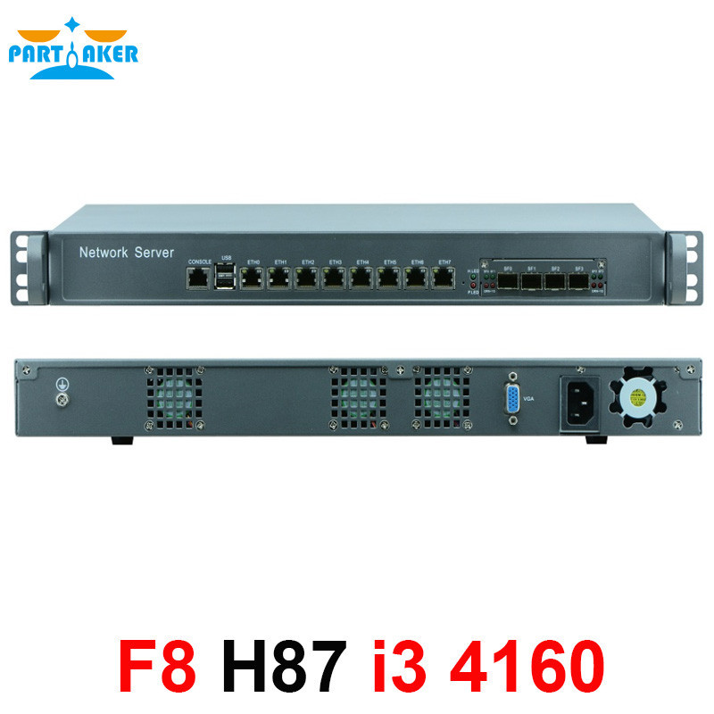 Jual 1U network Firewall Router System with 8 ports Gigabit lan 4 SPF ...