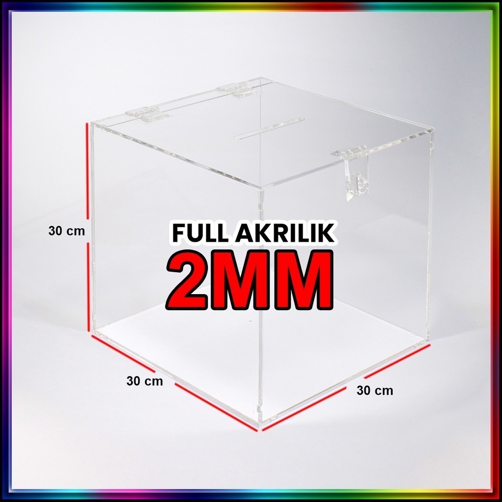 Jual Kotak Amal Akrilik Ukuran Besar (30x30x30) cm - Kotak Penyimpanan ...