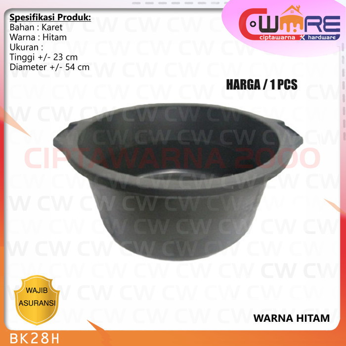 Jual Bak Baskom Jolang Ember Karet Air Mandi Serbaguna Hitam 28 - IPL ...