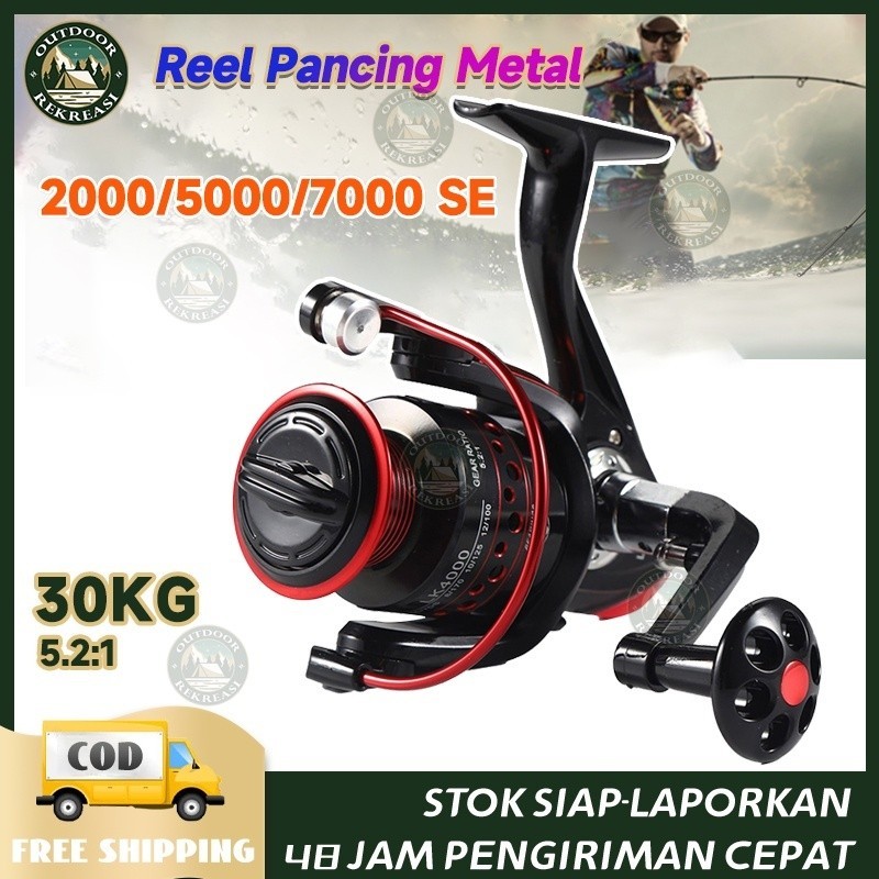 Jual [ COD ] - Reel Pancing Gold Sharking BK4000 Spinning Fishing 5.2:1 ...