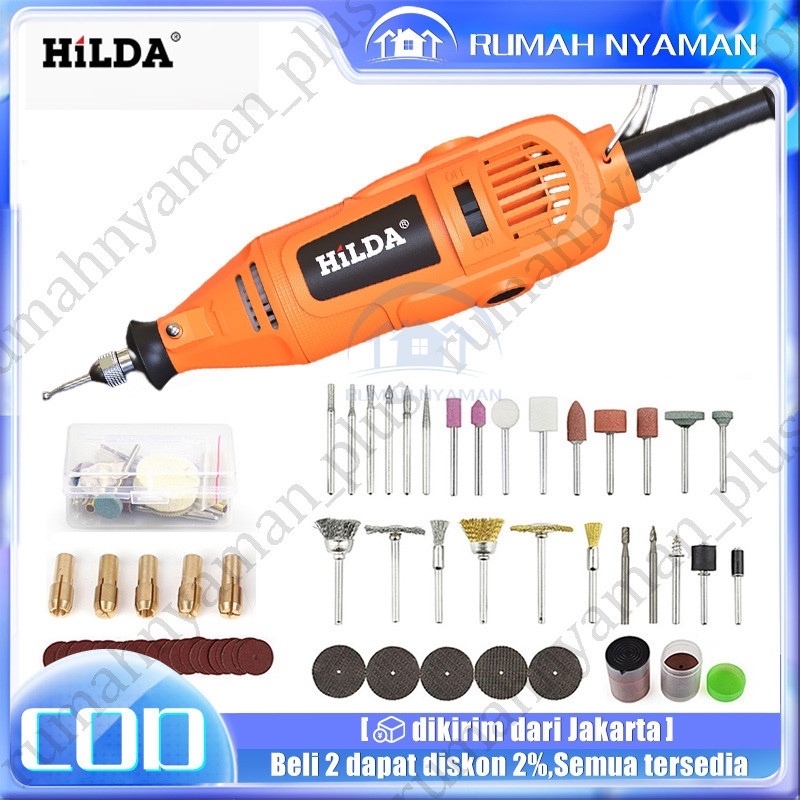 Jual HILDA Mini Grinder Mini Gerinda Mini Bor Set Mini die Drill ...