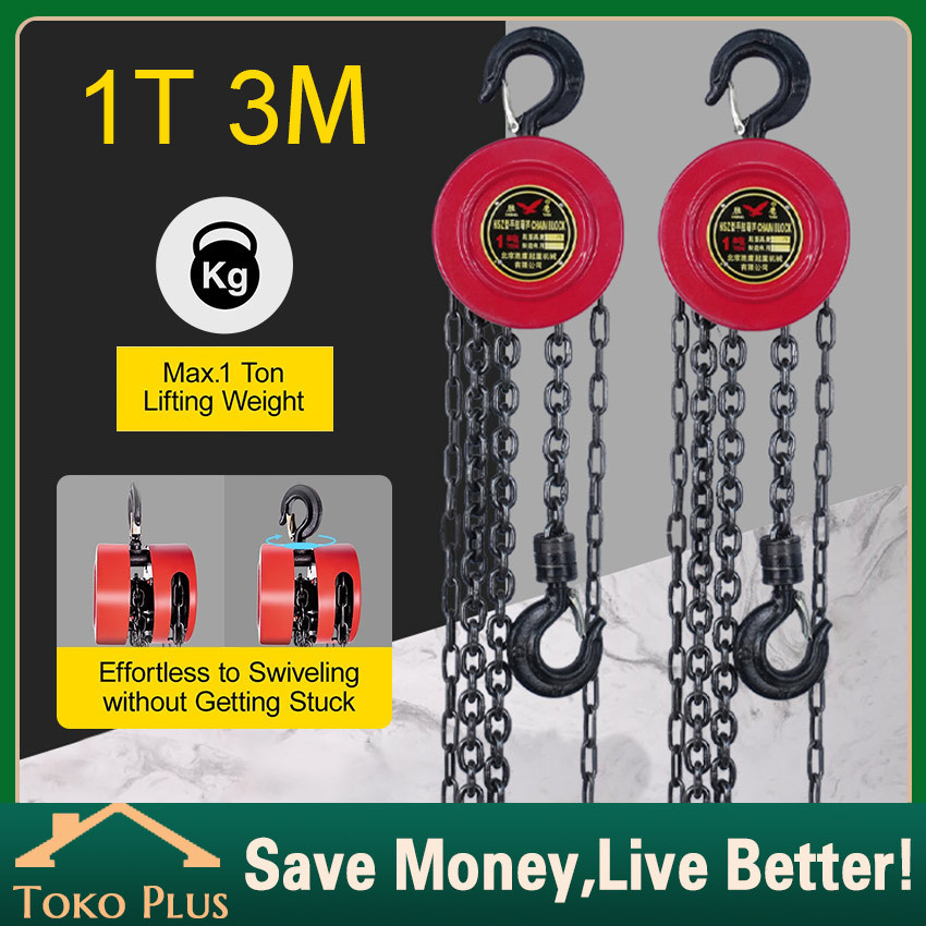 Jual Chain Block 1 Ton X 3 Meter / Chain Block Host Katrol Kerekan Angkut Barang 1 Ton | Shopee ...
