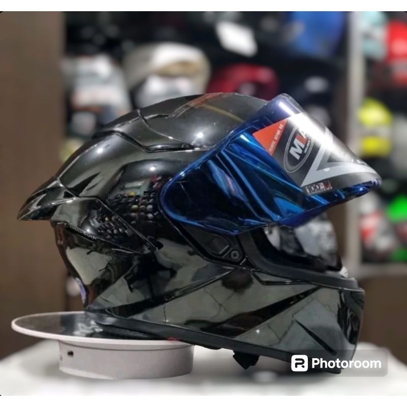 Jual Helm Full Face MLA CRYPTON Solid Cocok Untuk Riding Safety Hitam ...