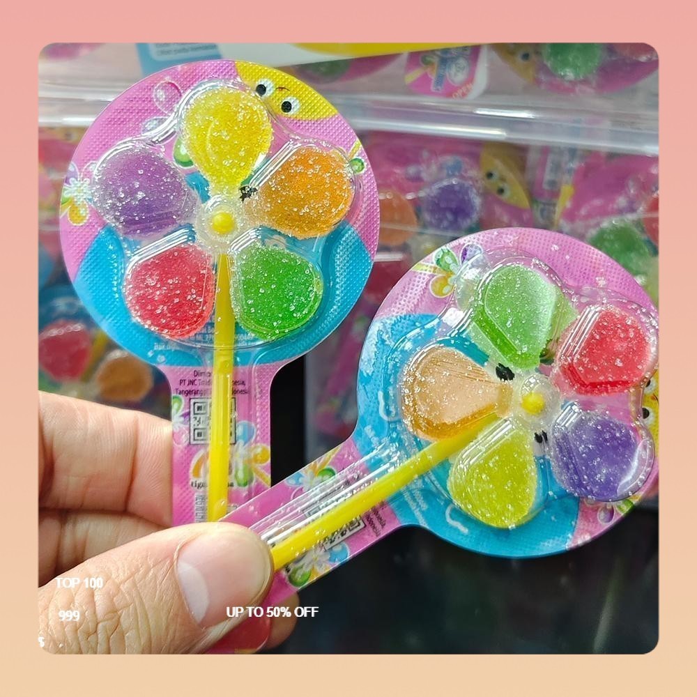 Jual [Pengiriman 24 jam] Halal 2Box 60 Pcs Permen Kartun/Permen kartun kincir angin Rasa ...