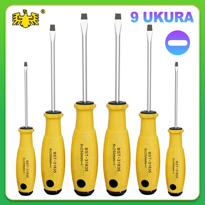 Jual Obeng Minus Set Magnet Tip Magnetic Slotted Screwdriver Multi ...
