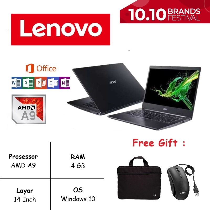 Jual LAPTOP GAMING ACER ASPIRE 3 AMD A9 Radeon R5 RAM 4GB HDD 1TB ...
