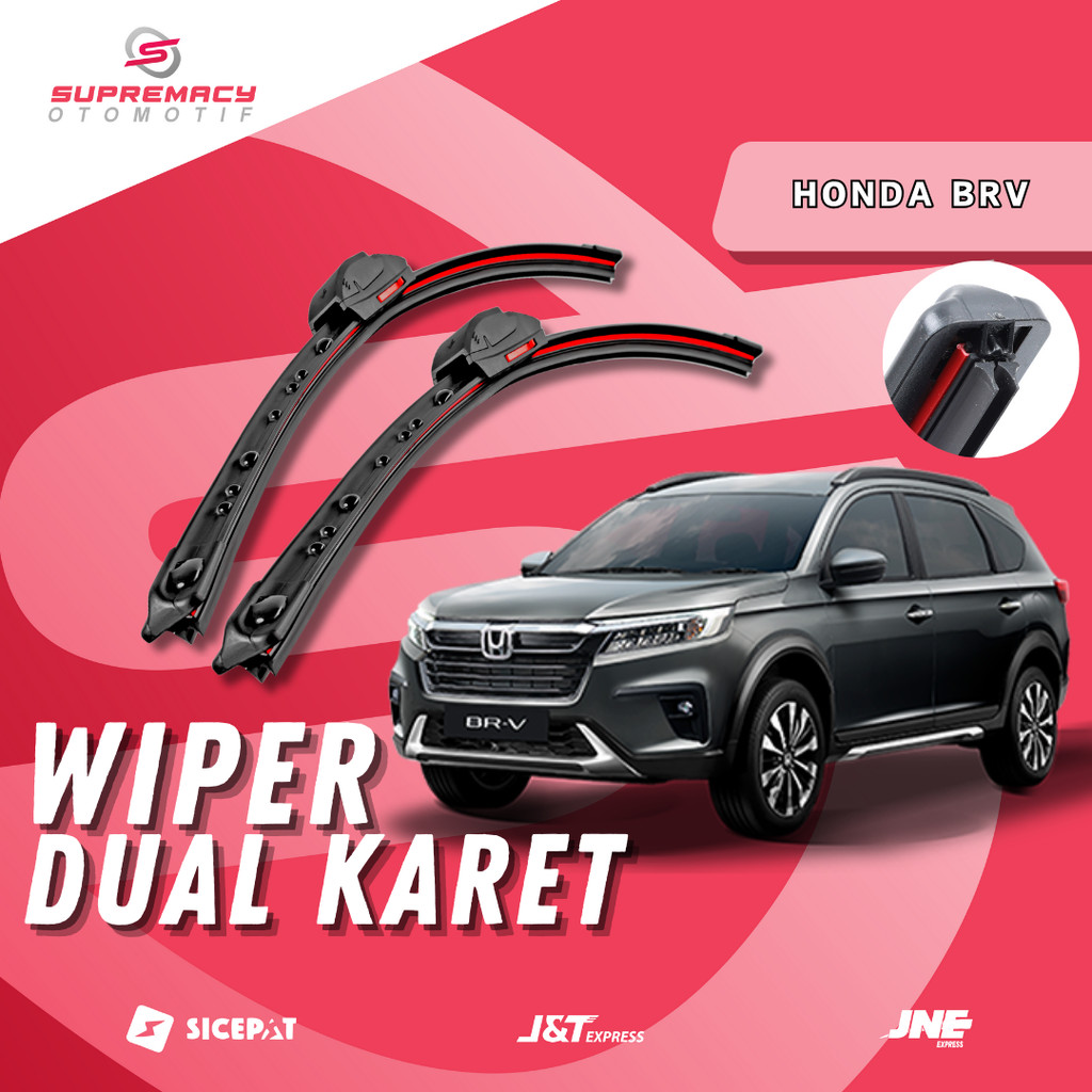 Jual Wiper Dual Karet - Honda BRV / BR-V 2016-2021 - Frameless Model ...