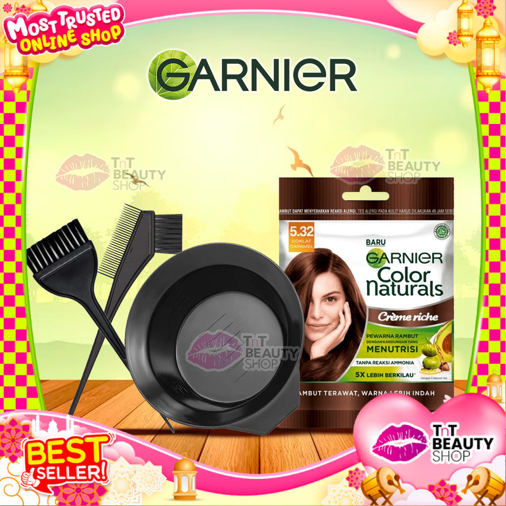 Jual [BUNDLING] Garnier Hair Colour 20gr Sachet + Sisir Mangkok Semir ...