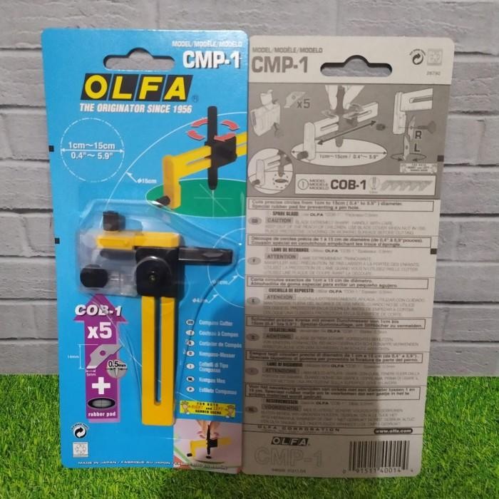 Jual OLFA CMP 1 Circle Cutter CMP-1 Memotong Lingkaran 1cm-15cm - Kuning, Standar | Shopee Indonesia