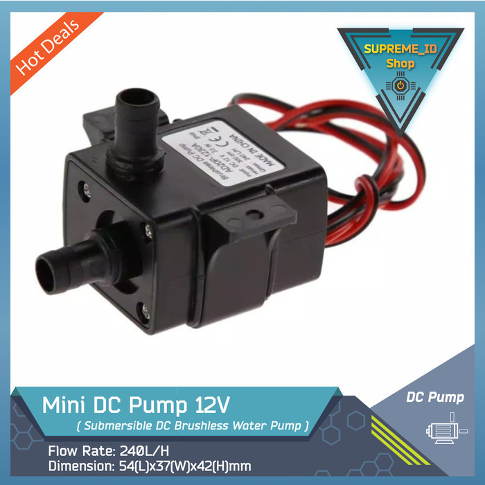 Jual Mini Submersible Water Pump DC Brushless 12V 240L/H Pompa Air ...