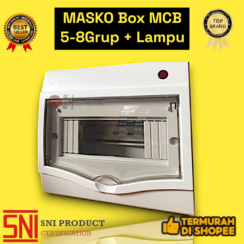 Jual Promo MASKO Box MCB 5-8Grup + Lampu 9808L / MCB BOX IB OB Termurah ...