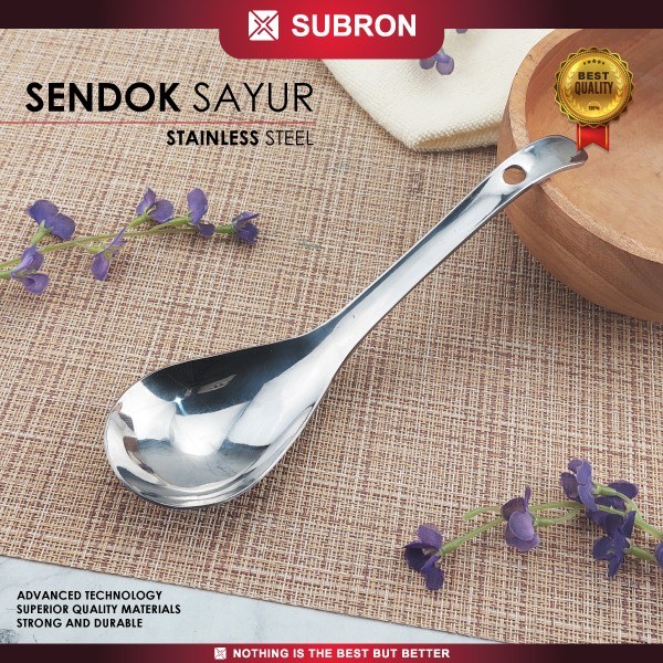Jual SUBRON Sendok Sayur Besar Sendok Kuah Sup Tebal Hotel Stainless ...