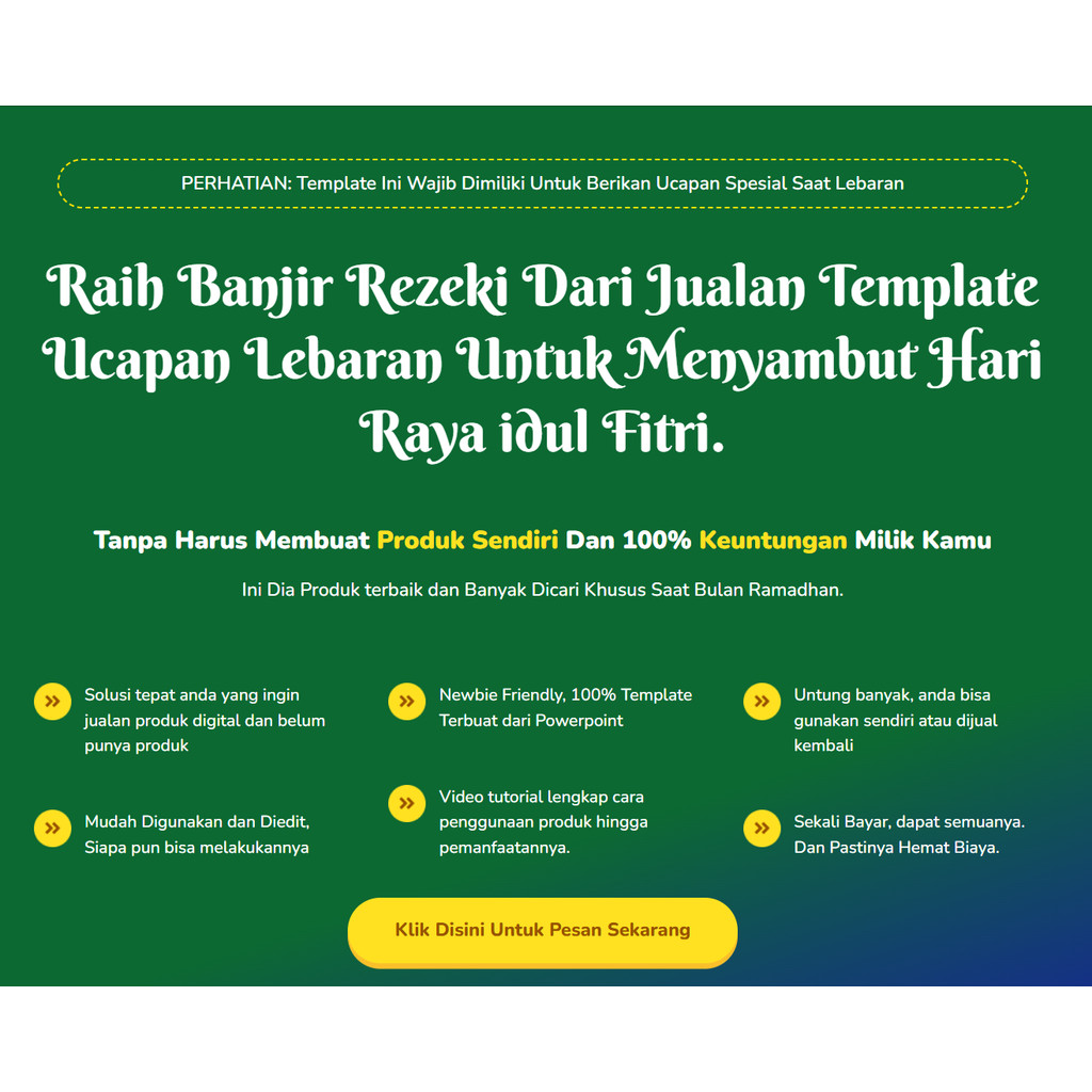Jual Template Lebaran PLR 2025 - Ucapan Lebaran Grafis, Video Dan Website Siap Edit Dan Jual ...
