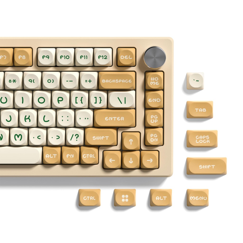 Jual 130 Keys MOA Profile Happy Mood PBT Keycaps DIY Double Shot caps ...