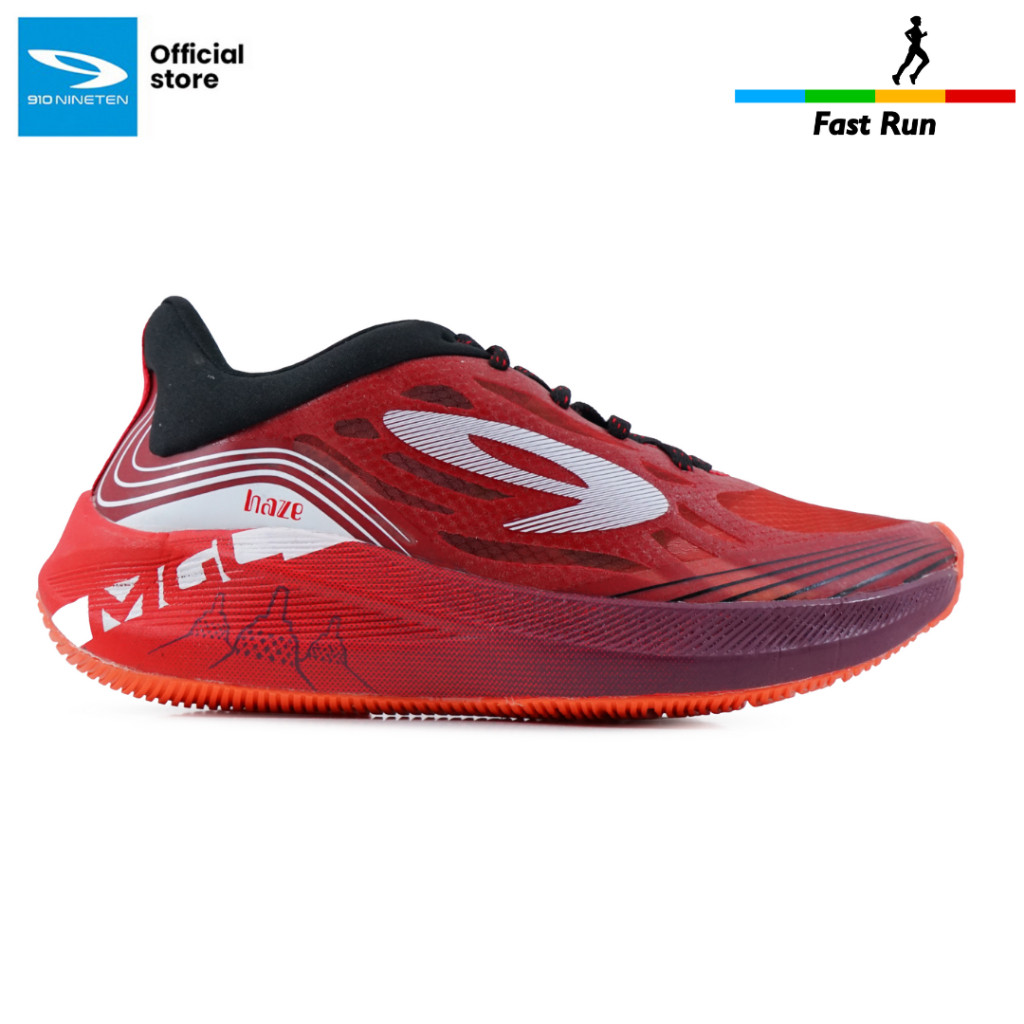 Jual 910 Nineten Haze Vision SE Magelang Sepatu Lari - Merah/Hitam ...