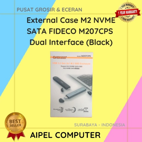 Jual M207CPS | External Case M2 NVME SATA FIDECO M207CPS Dual Interface ...