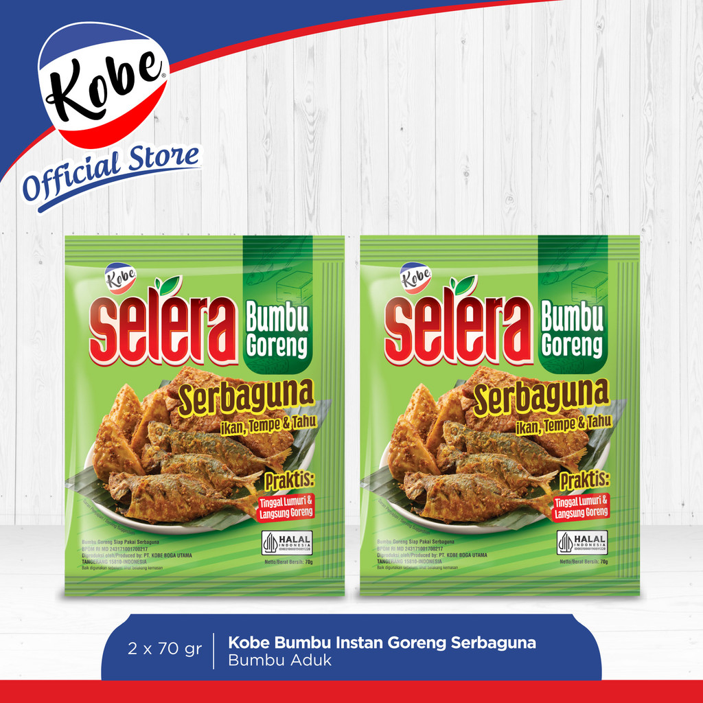 Jual Kobe Selera Bumbu Instan Goreng Serbaguna 70gr x 2pcs | Shopee ...