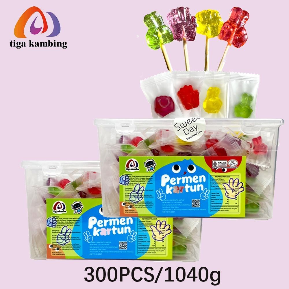 Jual [Halal]Permen Lunak Bentuk Kartun Rasa 520g/Box Apel Stroberi ...
