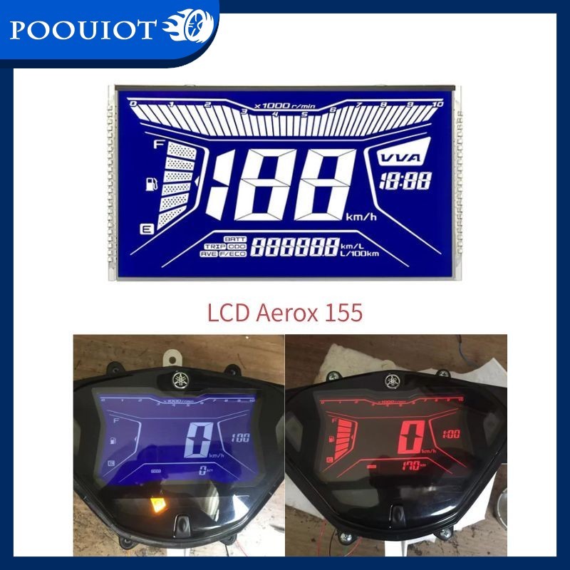 Jual POOU IOT LCD Aerox 155 Laxi Spidometer Yamaha LCD SPEEDOMETER ...