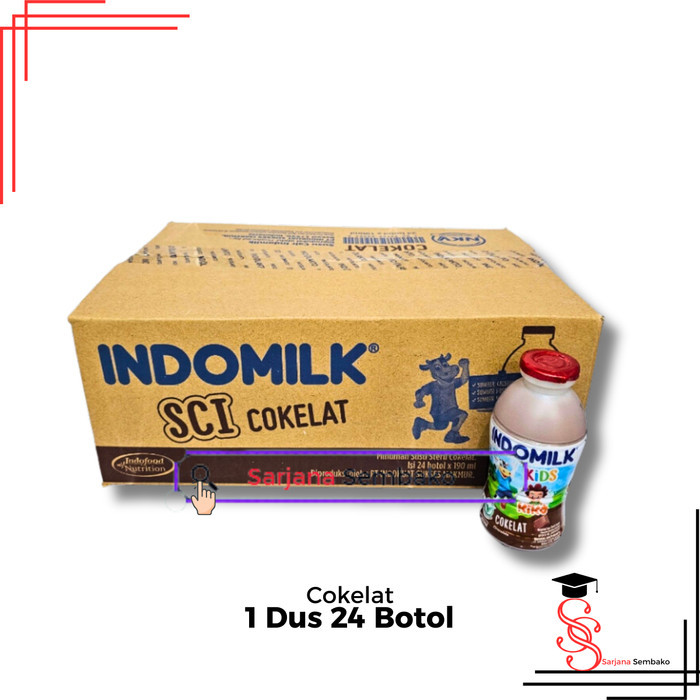 Jual Indomilk Cokelat Susu UHT Botol 190ml - 1 Dus 24 Pcs | Shopee Indonesia