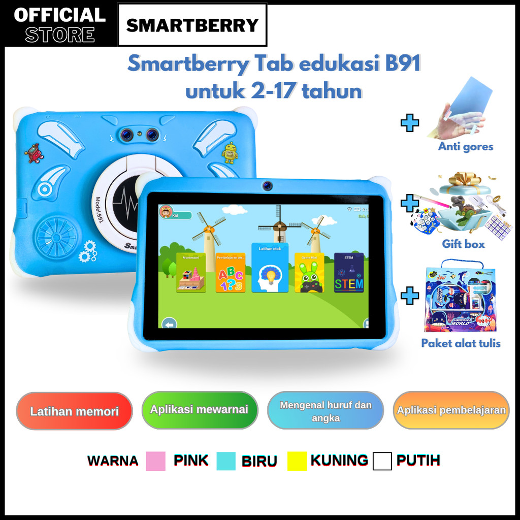 Jual SMARTBERRY SMART2030 KIDS STUDY TAB B91 Kids Tablet / Tablet Anak ...