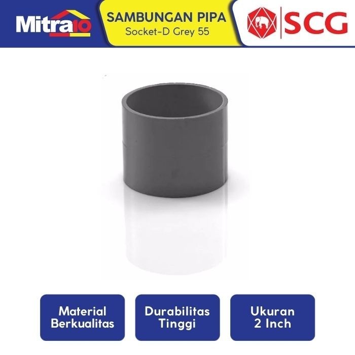 Jual Scg Sok Sambungan Pipa Pvc SOCKET-D Grey 55 2 Inch | Shopee Indonesia
