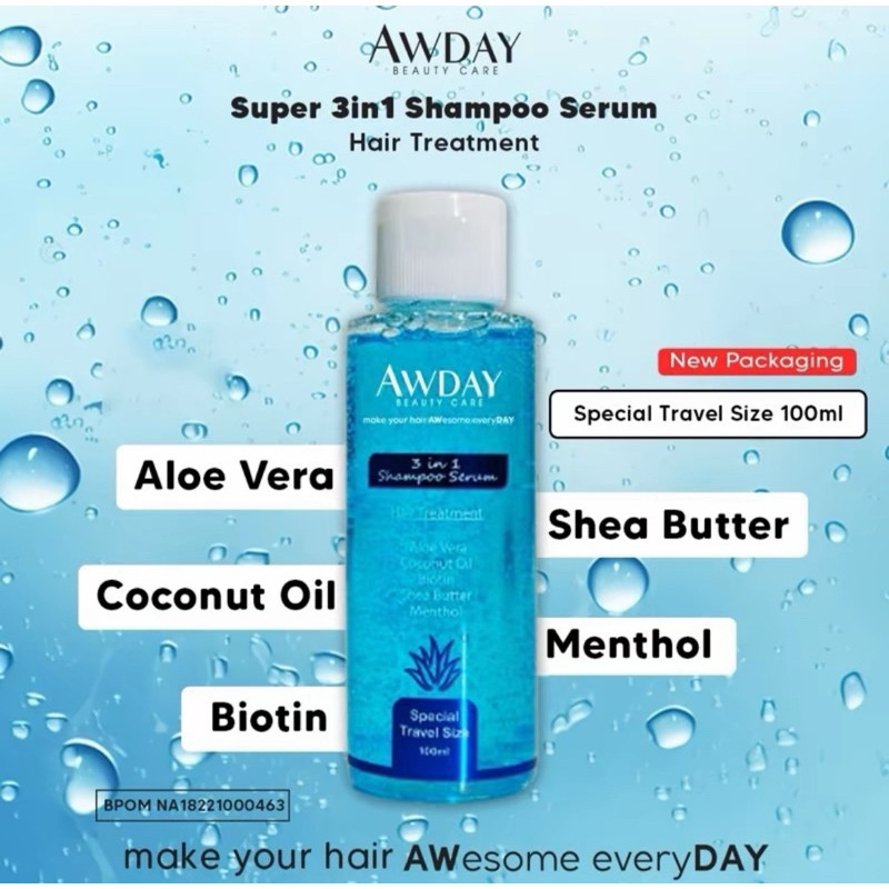 Jual AYO SERBU SPECIAL TRAVEL SIZE Awday Shampoo 3in1 hair treatment ...