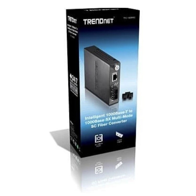 Jual TRENDnet TFC-1000MSC Media Converter Fiber Multi-Mode SC Gigabit N ...