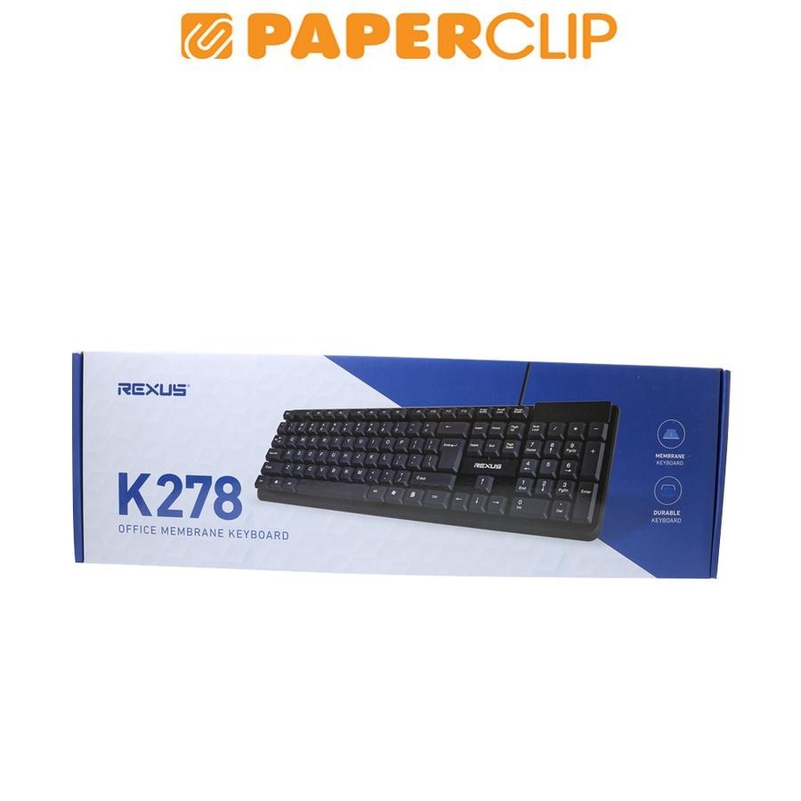 Jual KEYBOARD OFFICE REXUS K278 WIRED - BLACK | Shopee Indonesia