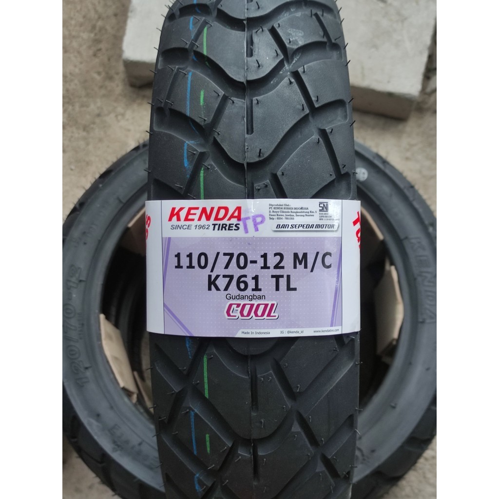 Jual ( K761 VESPA RING 12 ) 110 / 70 -12 KENDA TUBELESS !! Ban luar Dual Sport semi trail FREE ...