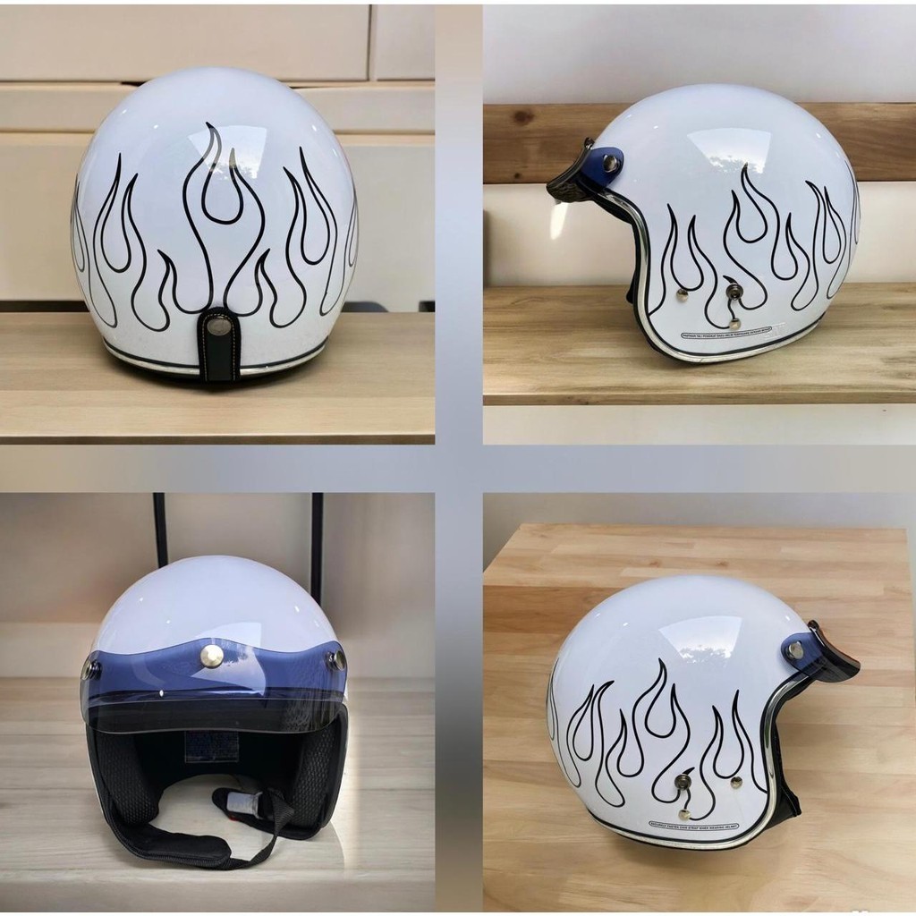 Jual Helm Bogo List Chrome - Motif Api | Shopee Indonesia