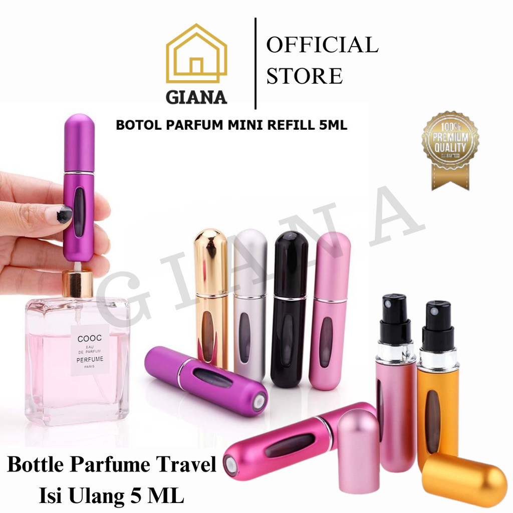 Jual GIA Bottle Perfume Mini 5 ML Botol Parfume Refill Botol Parfum Travel Isi Ulang | Shopee ...
