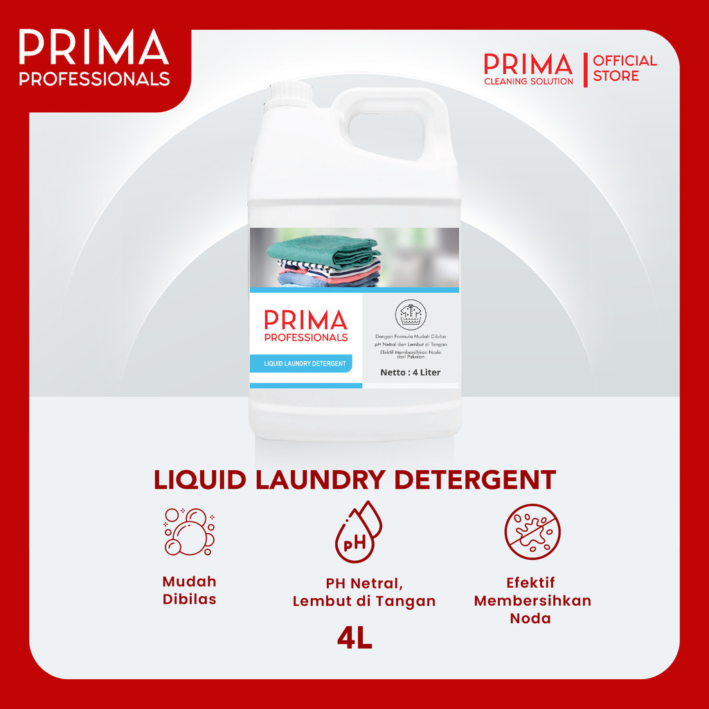 Jual PRIMA Professionals Liquid Laundry Detergent 4L | Shopee Indonesia
